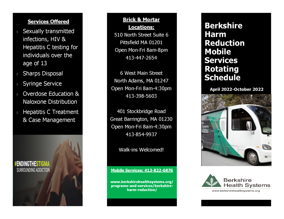 Berkshire Harm Reduction Van at Airoldi Building | Town of Lee MA